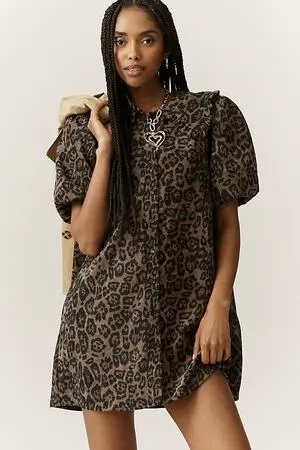 Glamorous Printed Buttondown Shirt Dress