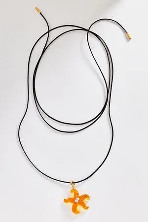 Éliou Estrella Wrap Necklace - Orange/brown