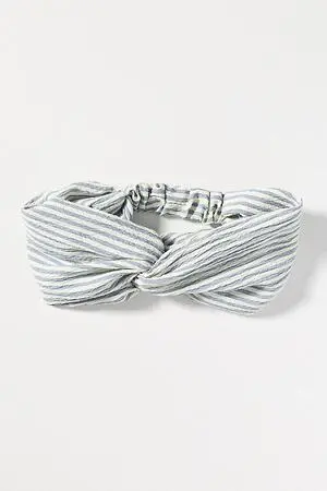 Anthropologie Twisted Stripe Headband - Navy