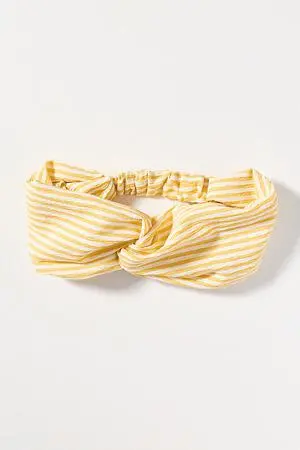 Anthropologie Twisted Stripe Headband - Yellow