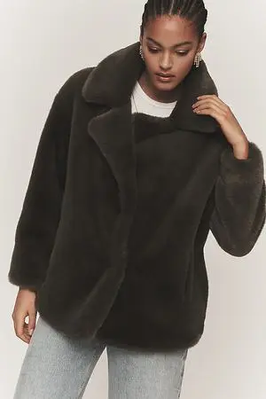 Blanknyc Faux Fur Coat Jacket - Olive