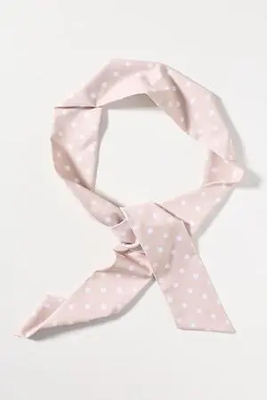 Anthropologie Polka Dot Hair Scarf - Cream & White