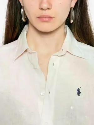 Polo Ralph Lauren Embroidered Logo Curved Hem Shirt