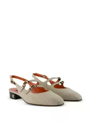 CAREL Double-strap Almond-toe Pumps