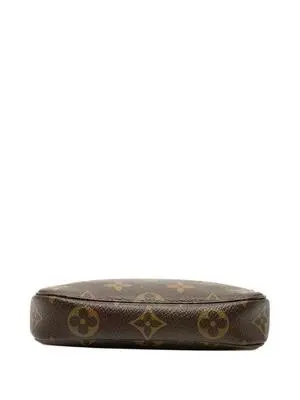 LOUIS VUITTON 2004 Monogram Mini Pochette Accessoires Handbag - Brown