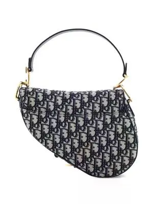 Dior Saddle Oblique Canvas Medium Shoulder Bag - Blue