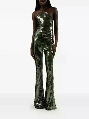 TALLER MARMO Sequin Embellished Halterneck Jumpsuit
