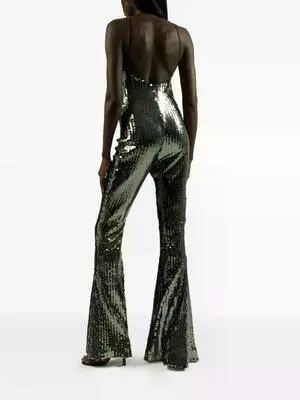 TALLER MARMO Sequin Embellished Halterneck Jumpsuit