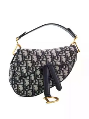 Dior Saddle Handbag Oblique Canvas Mini Shoulder Bag - Blue