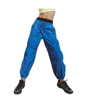 Women's Blue Nylon Pants