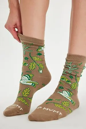 Free People Great Outdoors Socks Green Birding