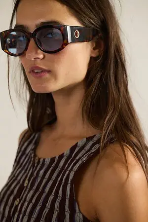 Free People Hailee Round Sunglasses Tort