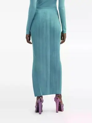 Roberto Cavalli Ribbed Knit Long Skirt
