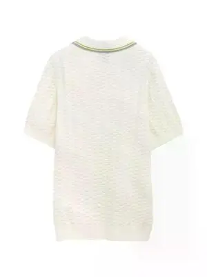 Casablanca Textured Buttoned Polo Shirt