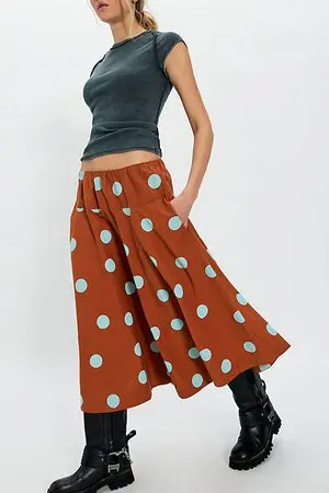 Women's Drop-Waist Midi Skirts