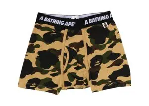 A BATHING APE 1st Camo Trunks Underwear - Yellow