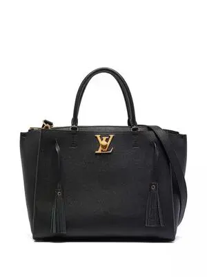 LOUIS VUITTON 2017 Lockme Leather Tote Bag - Black