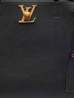 LOUIS VUITTON 2017 Lockme Leather Tote Bag - Black