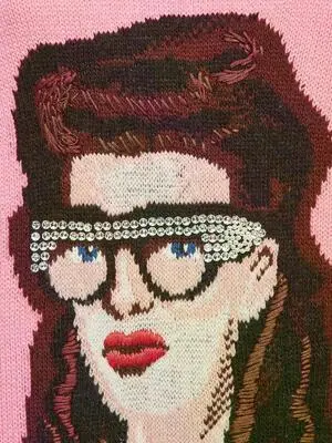Gucci Crystal-embellished Portrait Sweater