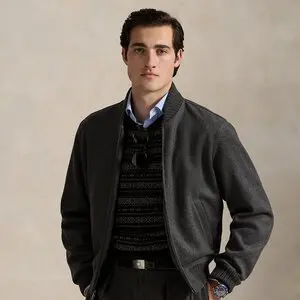 Ralph Lauren Mather Double-faced Flight Jacket - Fortress Grey Heather