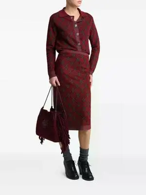 Etro Patterned Knit Cardigan - Red