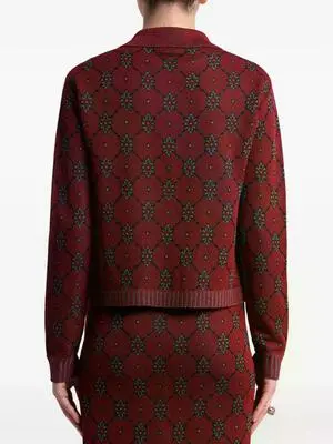 Etro Patterned Knit Cardigan - Red