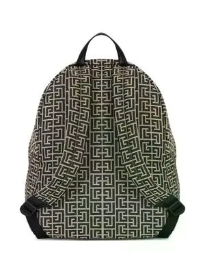 Balmain Pulse Monogram-jacquard Backpack - Black