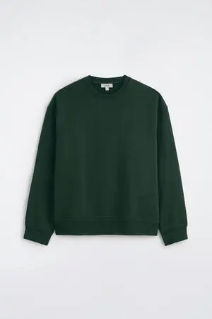 Cos Washed-cotton Sweatshirt - Green