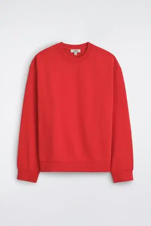 Cos Washed Organic Cotton Sweatshirt - Red