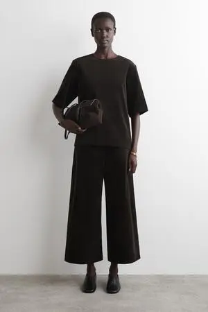 Cos Corduroy Top With Poplin Trim