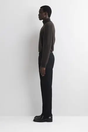 Cos Belted Cotton Regular-fit Straight-leg Pants