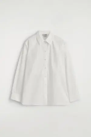 Cos Layered-collar Pima Cotton Shirt