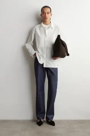 Cos Layered-collar Pima Cotton Shirt