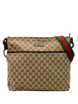 Gucci Gg Canvas Web Crossbody Bag