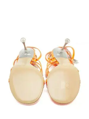 Mach & Mach Camille Leather Sandals - Orange