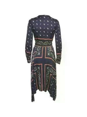 Sandro Buttoned Belted Midi Dress