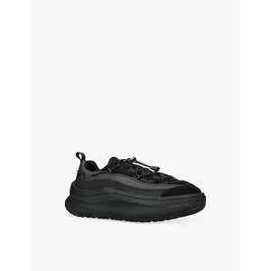 Moon Boot Lace Suede And Woven Trainers - Black