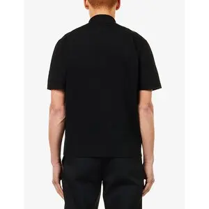 Amiri Stud Stripe Short-sleeves Wool-blend Shirt