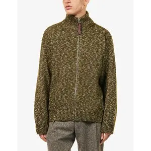 Loewe Anagram High-neck Knitted Cardigan