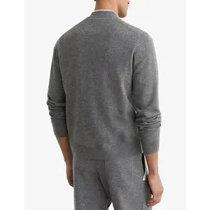 REISS Zip-up Wool Bomber Cardigan