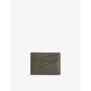 Loewe Puzzle Edge Leather Card Holder - Dark Khaki
