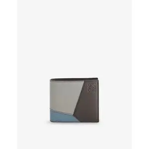 Loewe Puzzle Edge Bifold Leather Wallet - Asphalt Grey/storm Blue