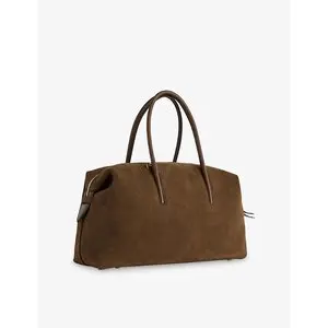 DEMELLIER The Midi Stockholm Suede Handbag - Hazel/hazel