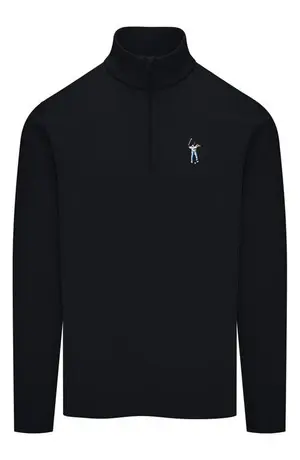 EASTSIDE GOLF Signature Logo Quarter Zip Pullover - Black
