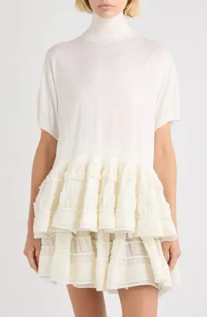 Alaïa Wool Blend Crinoline Sweater