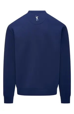 EASTSIDE GOLF Logo Embroidered Double Knit Sweatshirt - Blue Void