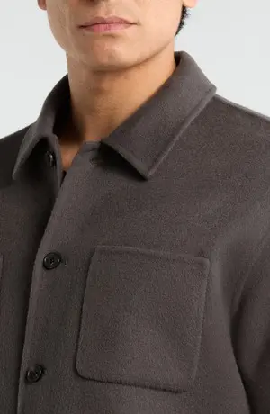 FRAME Double Face Wool Shirt Jacket - Grey