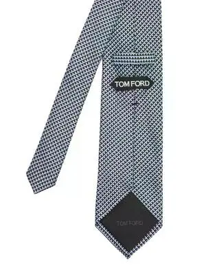 TOM FORD Patterned Neck Tie - Blue
