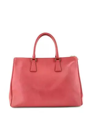 Prada Double Zip Lux Saffiano Leather Large Tote Bag - Pink