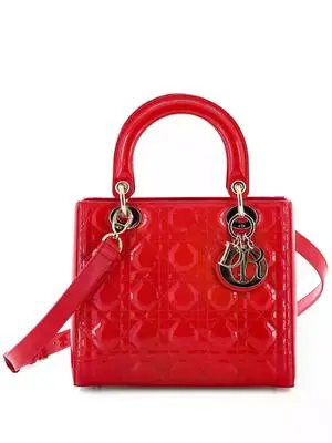 Dior Lady Medium Satchel - Red